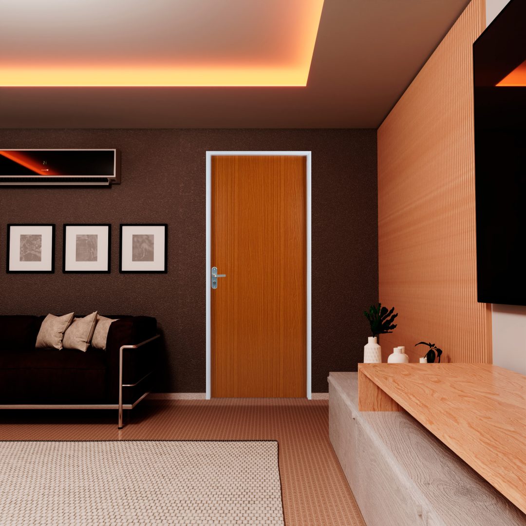 Kit porta açomad liso, batente branco | MGM – PORTAS, JANELAS E ...